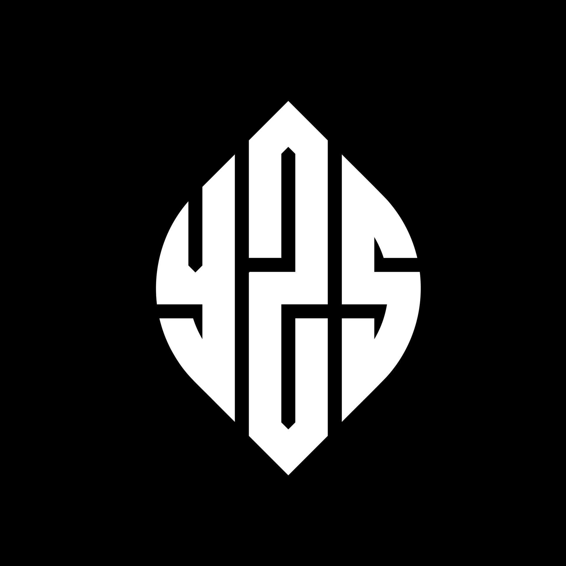 YZS circle letter logo design with circle and ellipse shape. YZS ellipse letters with ...