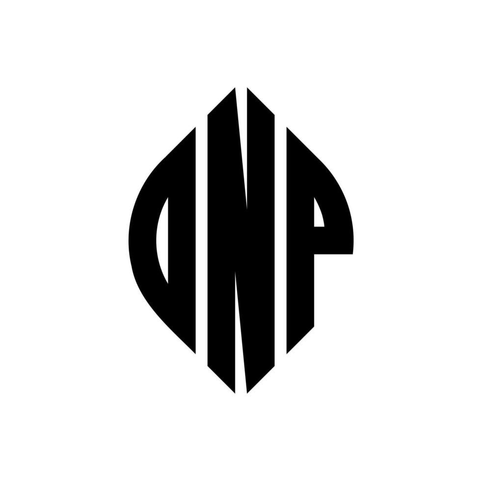 DNP circle letter logo design with circle and ellipse shape. DNP ellipse letters with ...