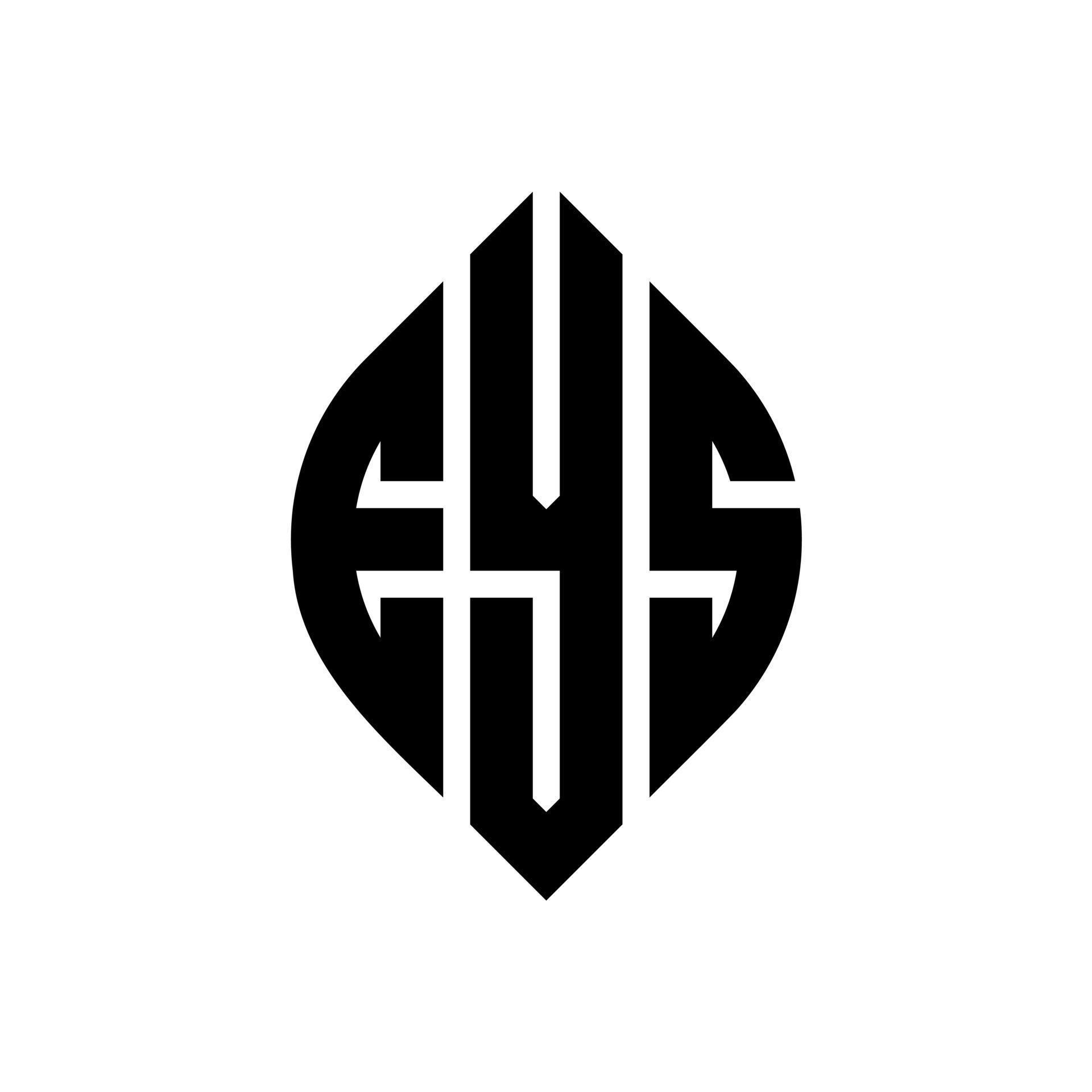 Diseño De Logotipo De Letra De Círculo Eys Con Forma De Círculo Y Elipse Eys Letras Elipses Con