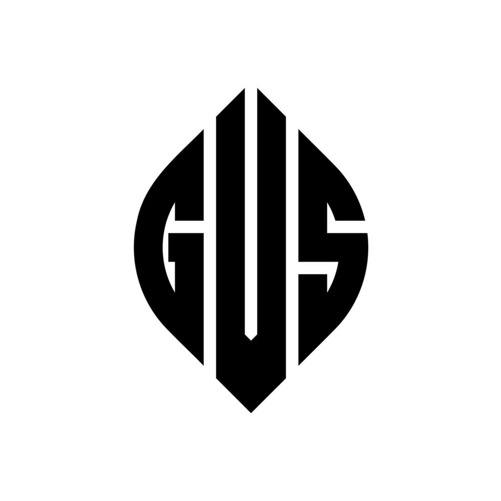 Diseño de logotipo de letra de círculo gvs con forma de círculo y elipse. gvs letras elipses con ...