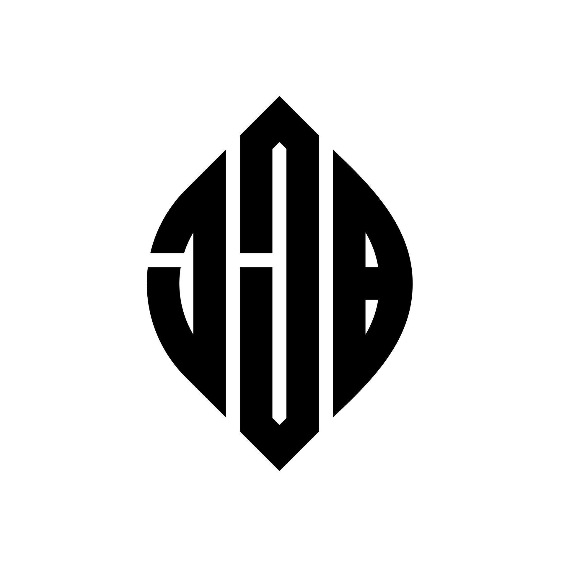 JJB circle letter logo design with circle and ellipse shape. JJB ellipse letters with ...