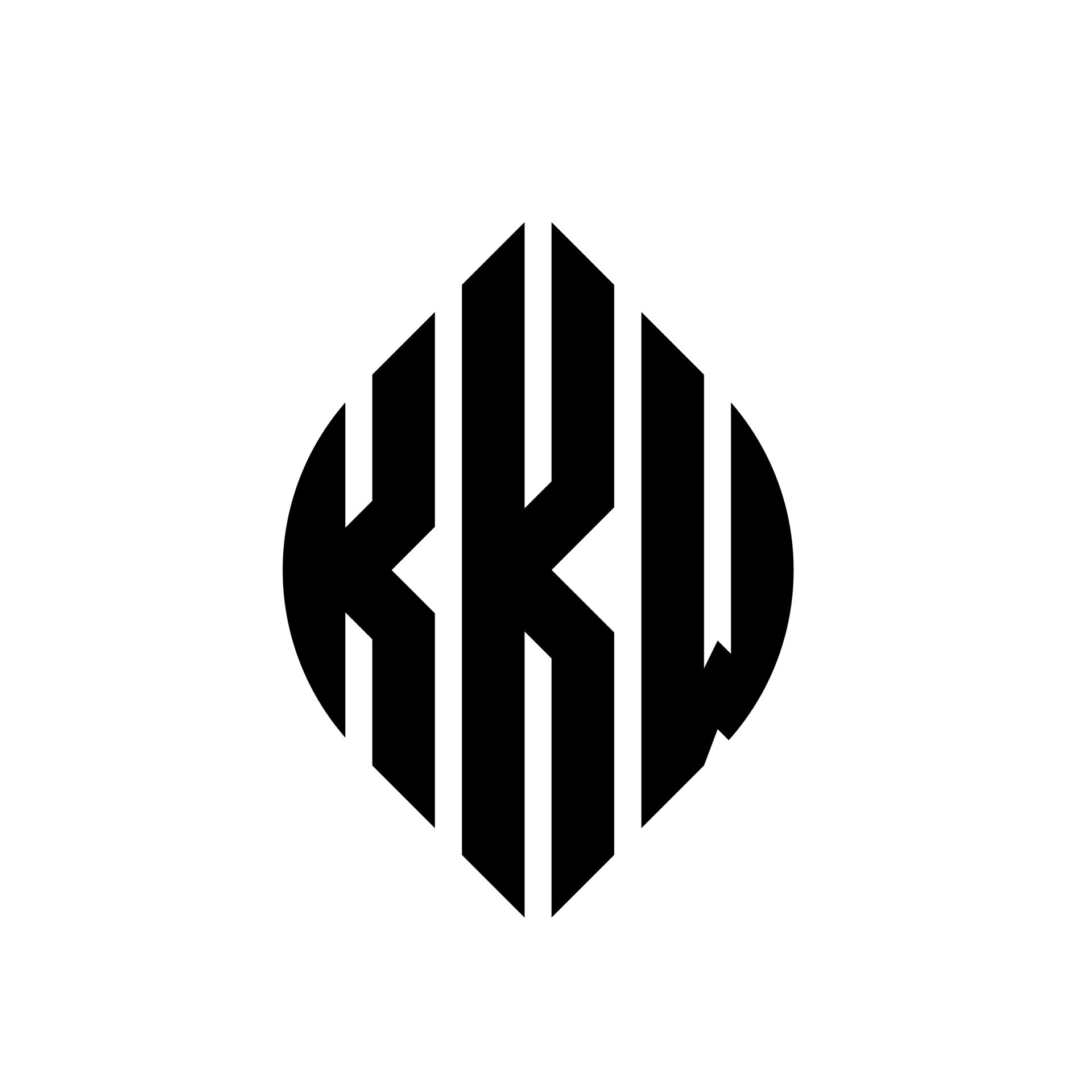diseño de logotipo de letra circular kkw con forma de círculo y elipse. kkw letras elipses con ...