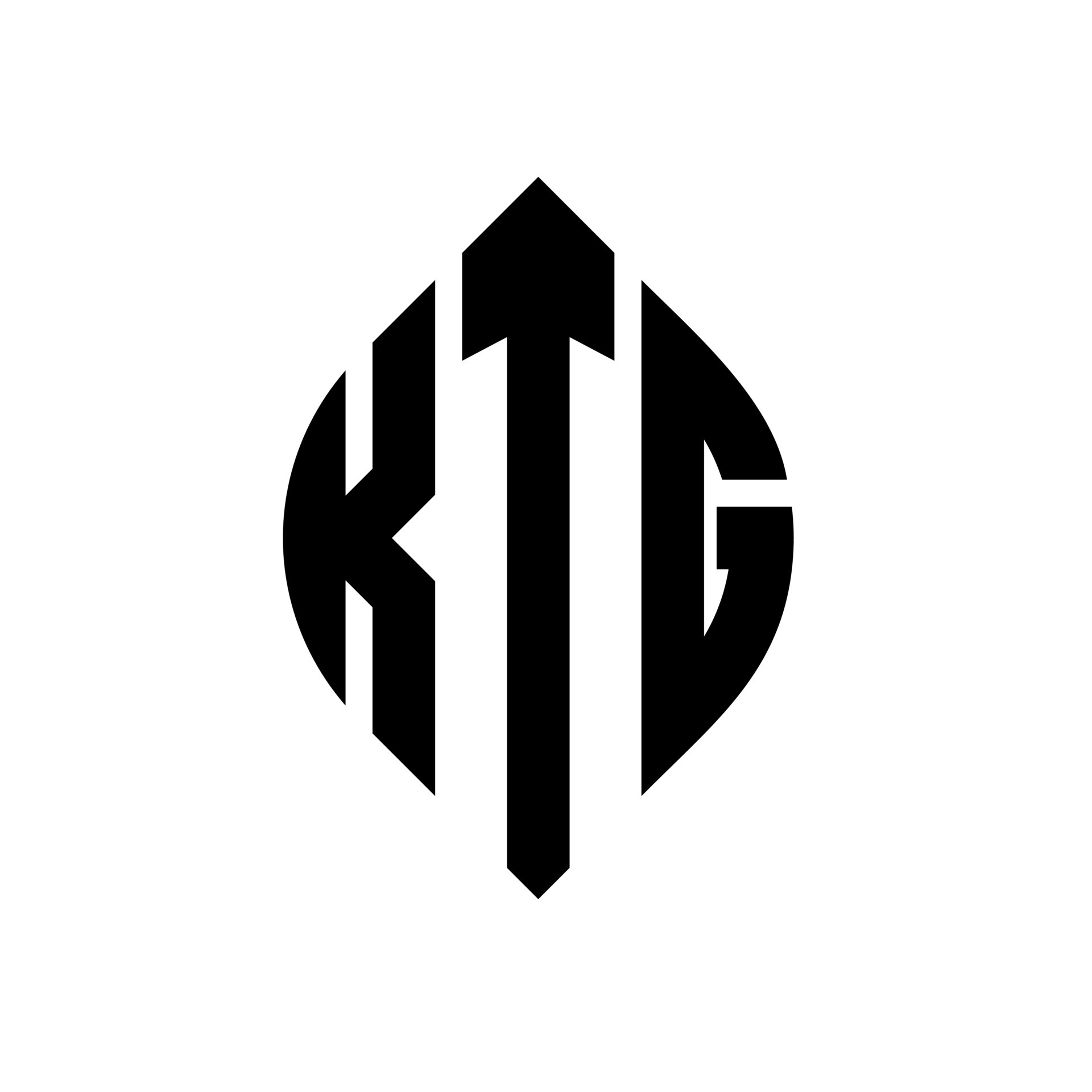 diseño de logotipo de letra de círculo ktg con forma de círculo y elipse. ktg elipse letras con ...