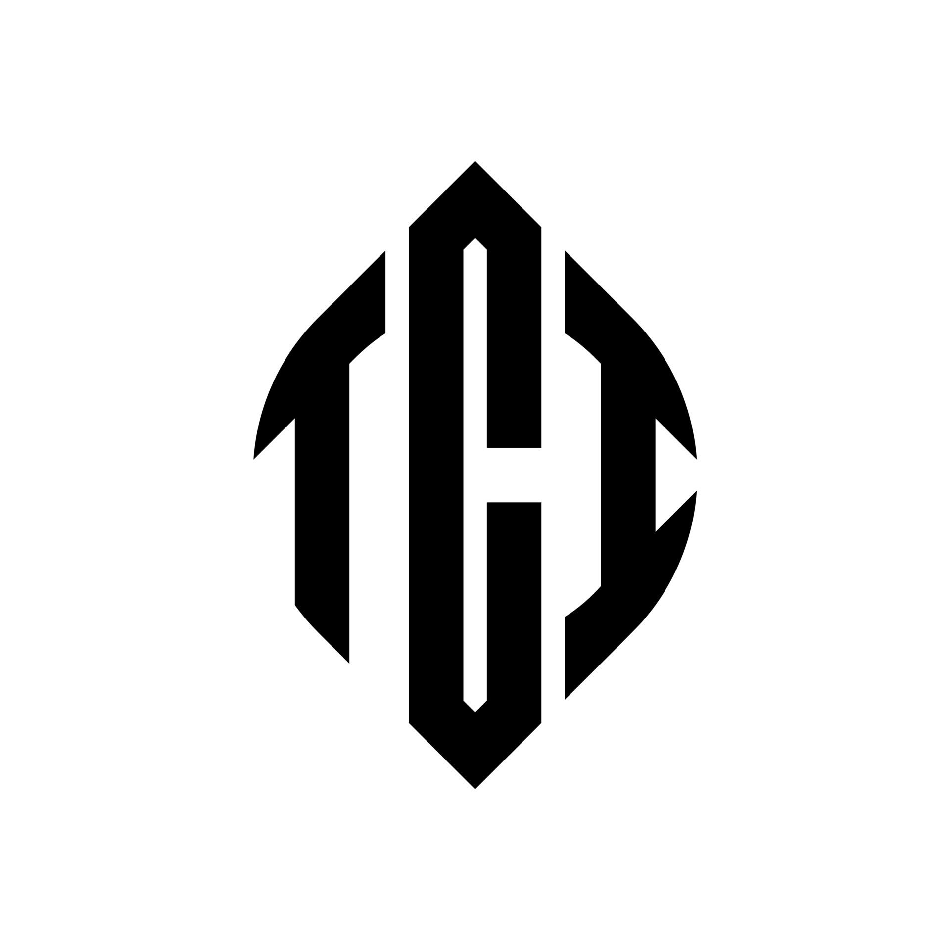 diseño de logotipo de letra de círculo tci con forma de círculo y ...