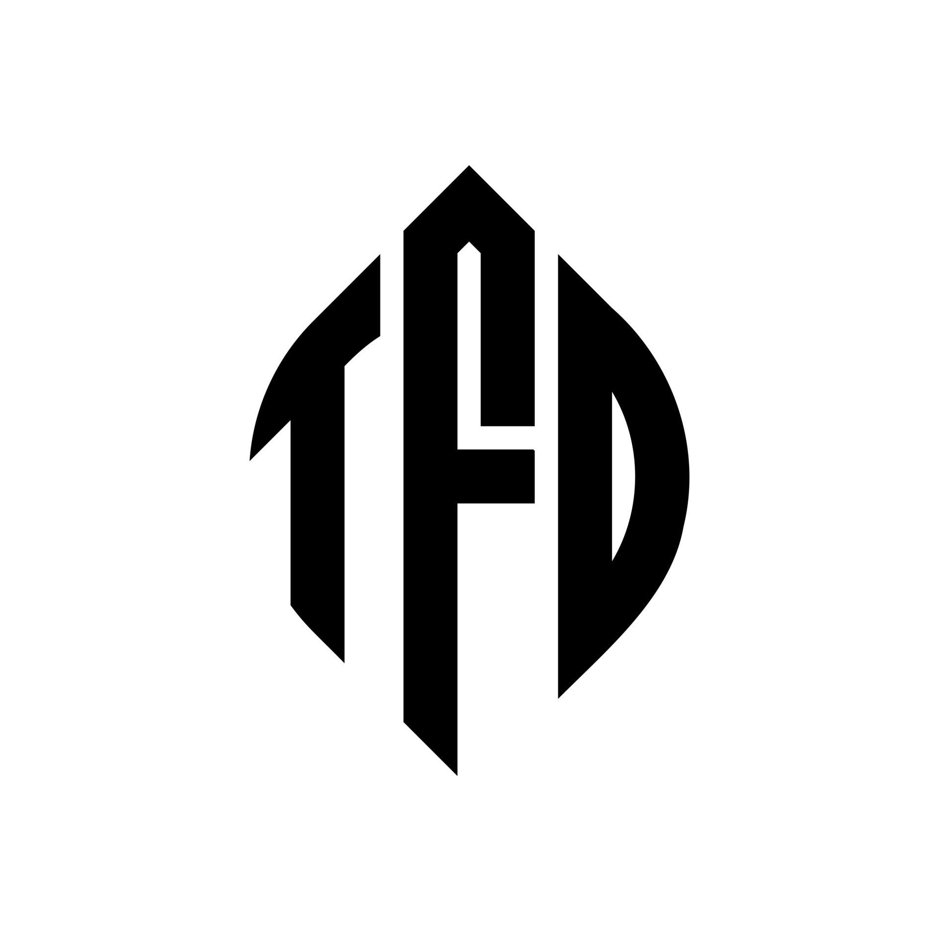 diseño de logotipo de letra de círculo tfo con forma de círculo y elipse. tfo letras elipses con ...