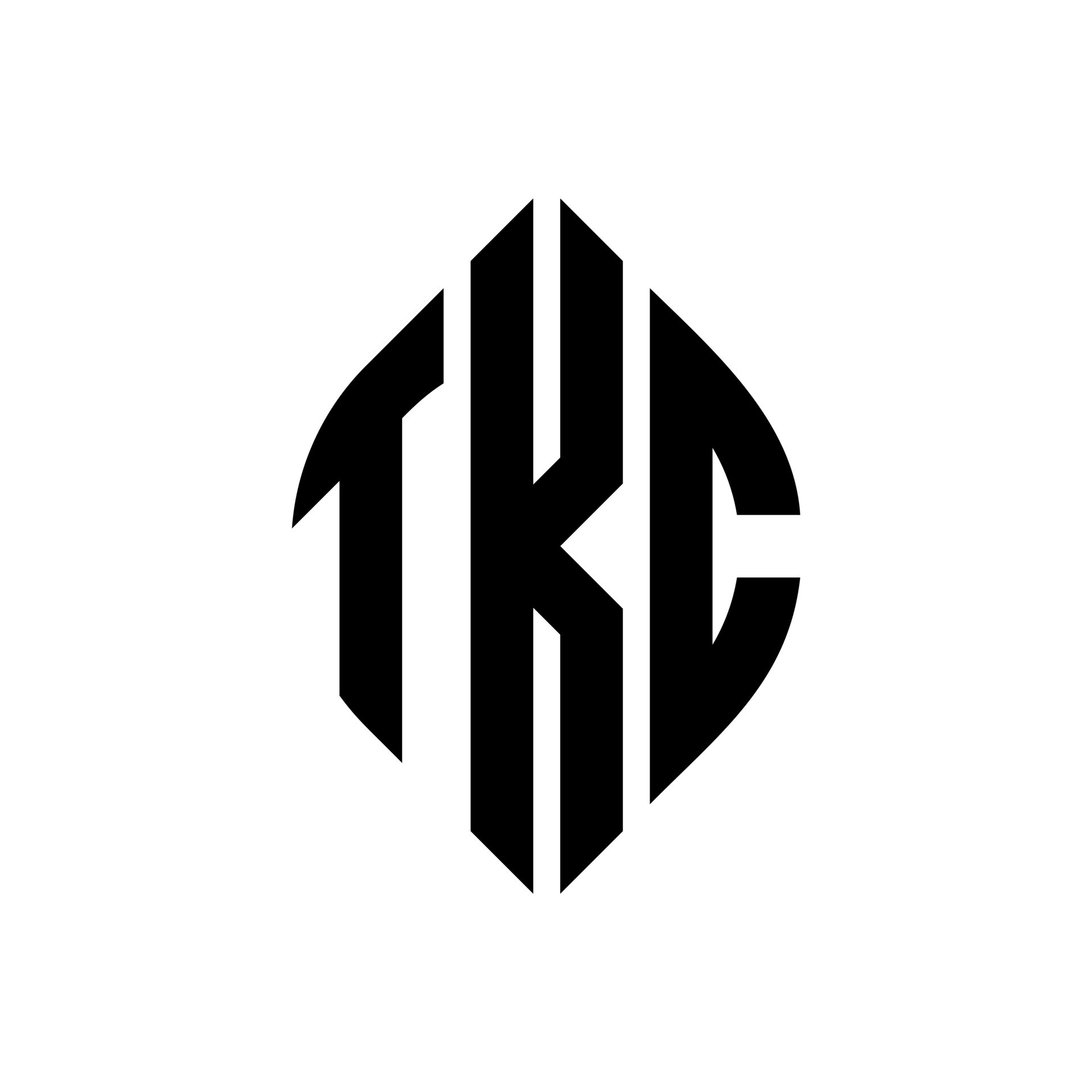 diseño de logotipo de letra circular tkc con forma de círculo y elipse. tkc letras elipses con ...