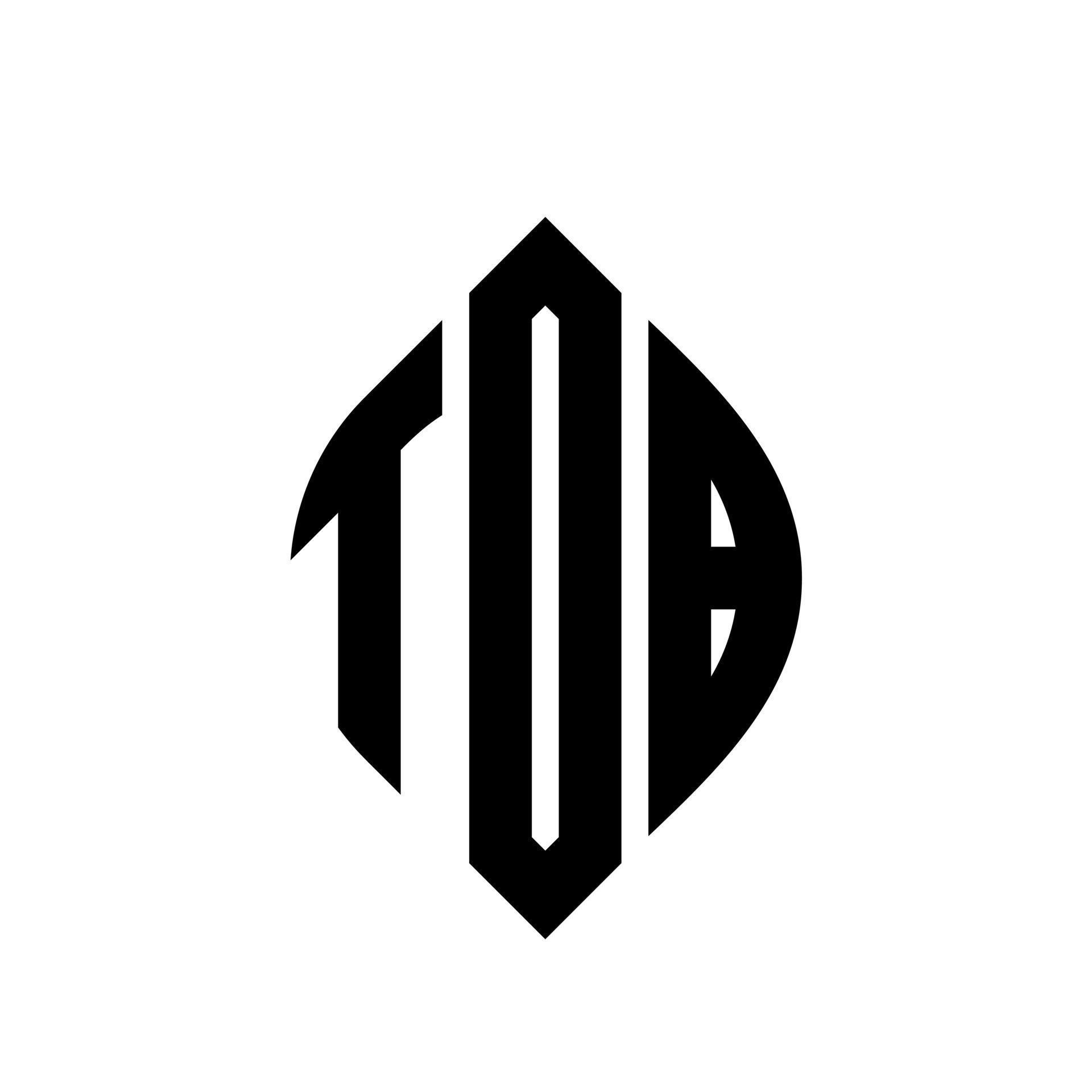 diseño de logotipo de letra tob circle con forma de círculo y elipse. tob letras elipses con ...