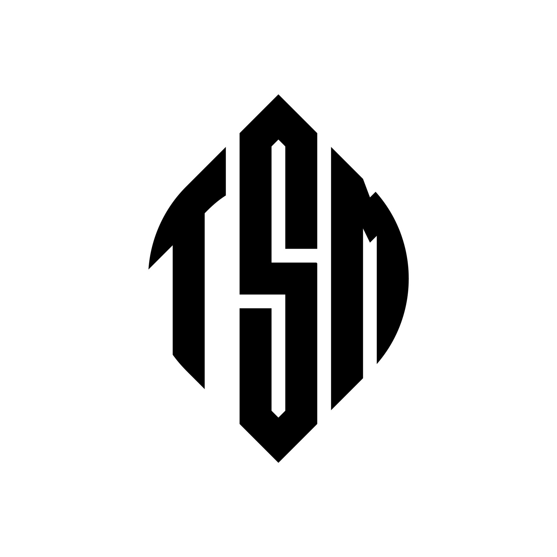 diseño de logotipo de letra de círculo tsm con forma de círculo y elipse. tsm letras elipses con ...