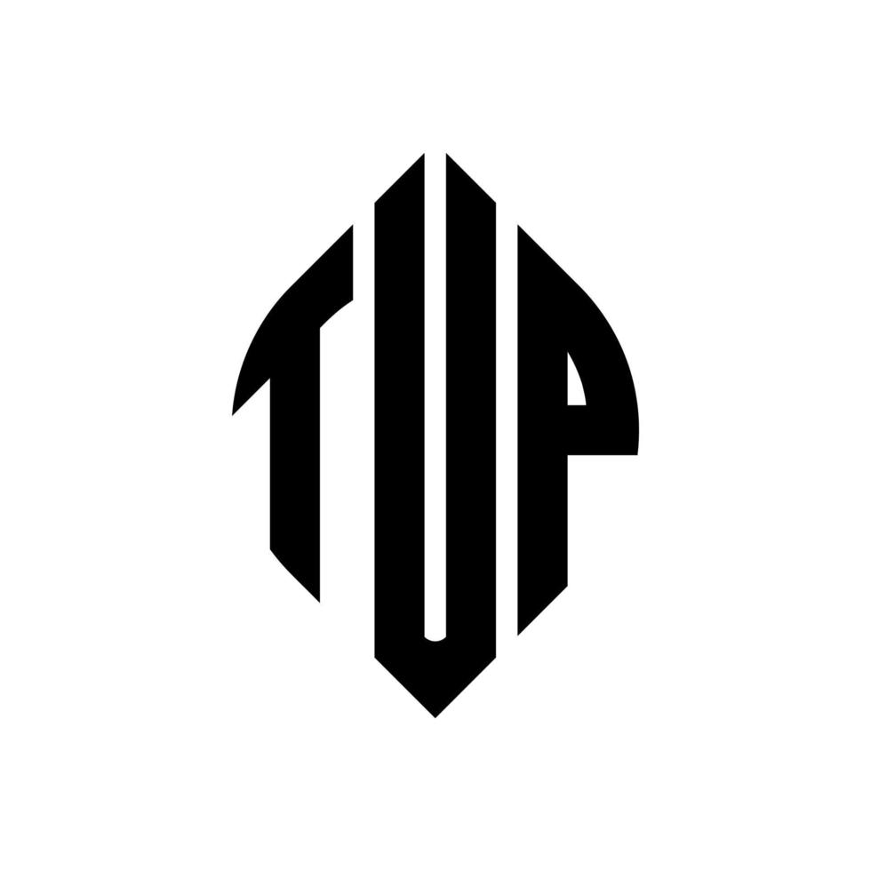 diseño de logotipo de letra de círculo tup con forma de círculo y elipse. sube letras elipses ...
