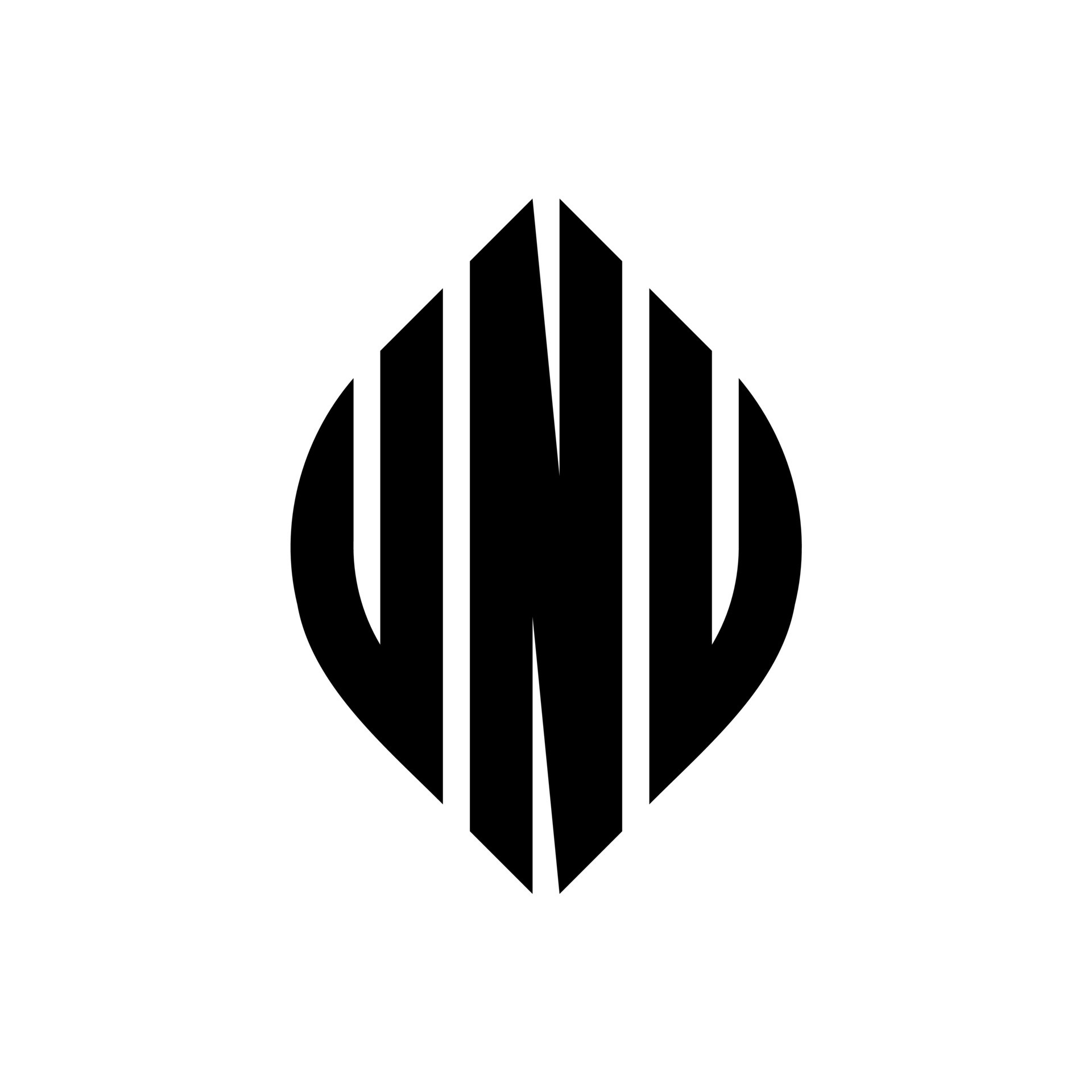 diseño de logotipo de letra de círculo unu con forma de círculo y elipse. unu letras elipses con ...