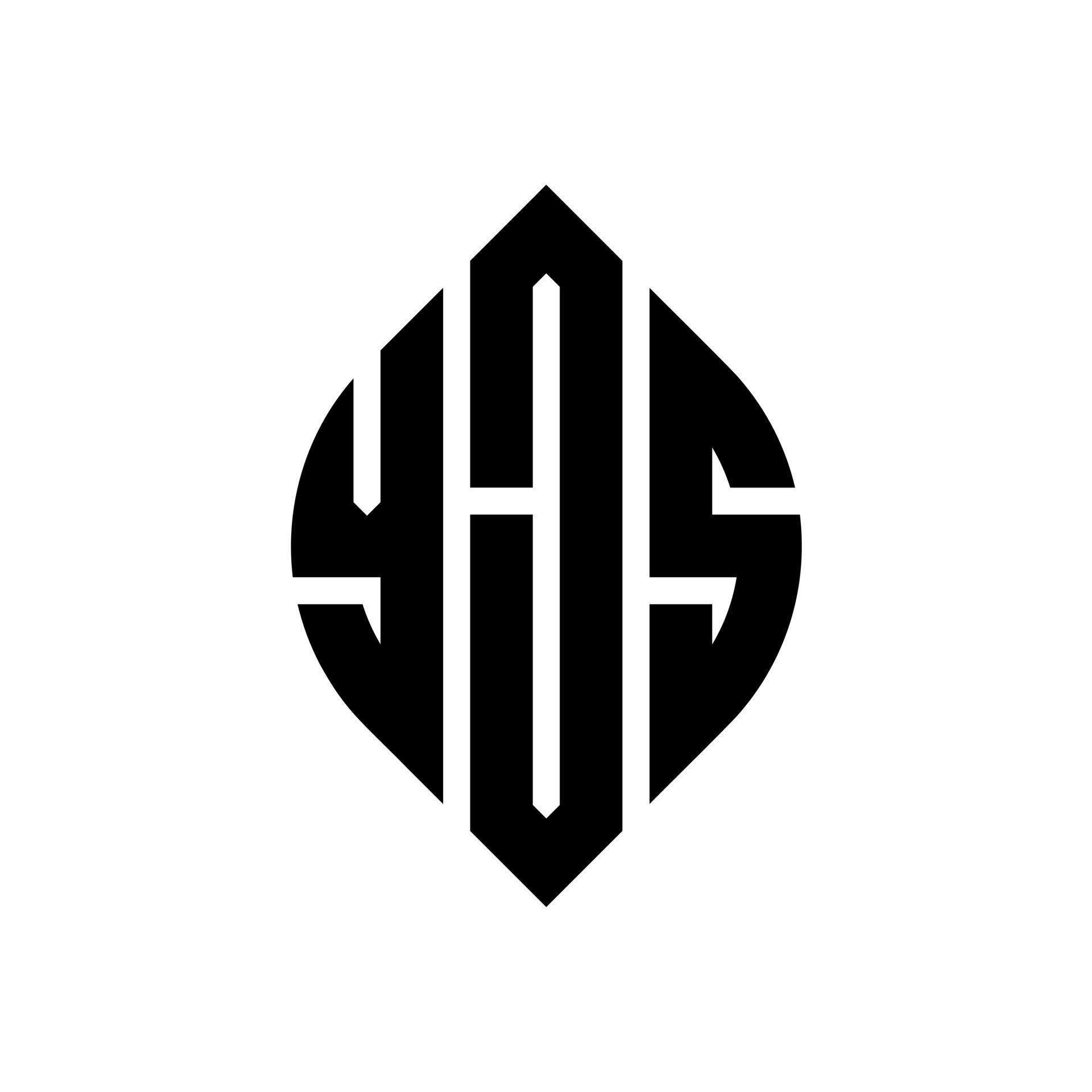 YJS circle letter logo design with circle and ellipse shape. YJS ellipse letters with ...