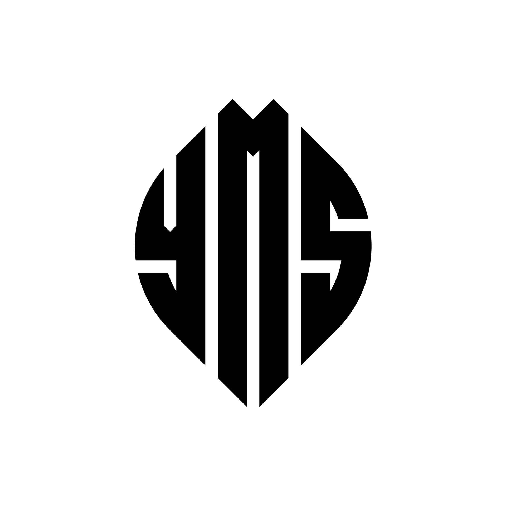 diseño de logotipo de letra de círculo yms con forma de círculo y elipse. yms elipse letras con ...