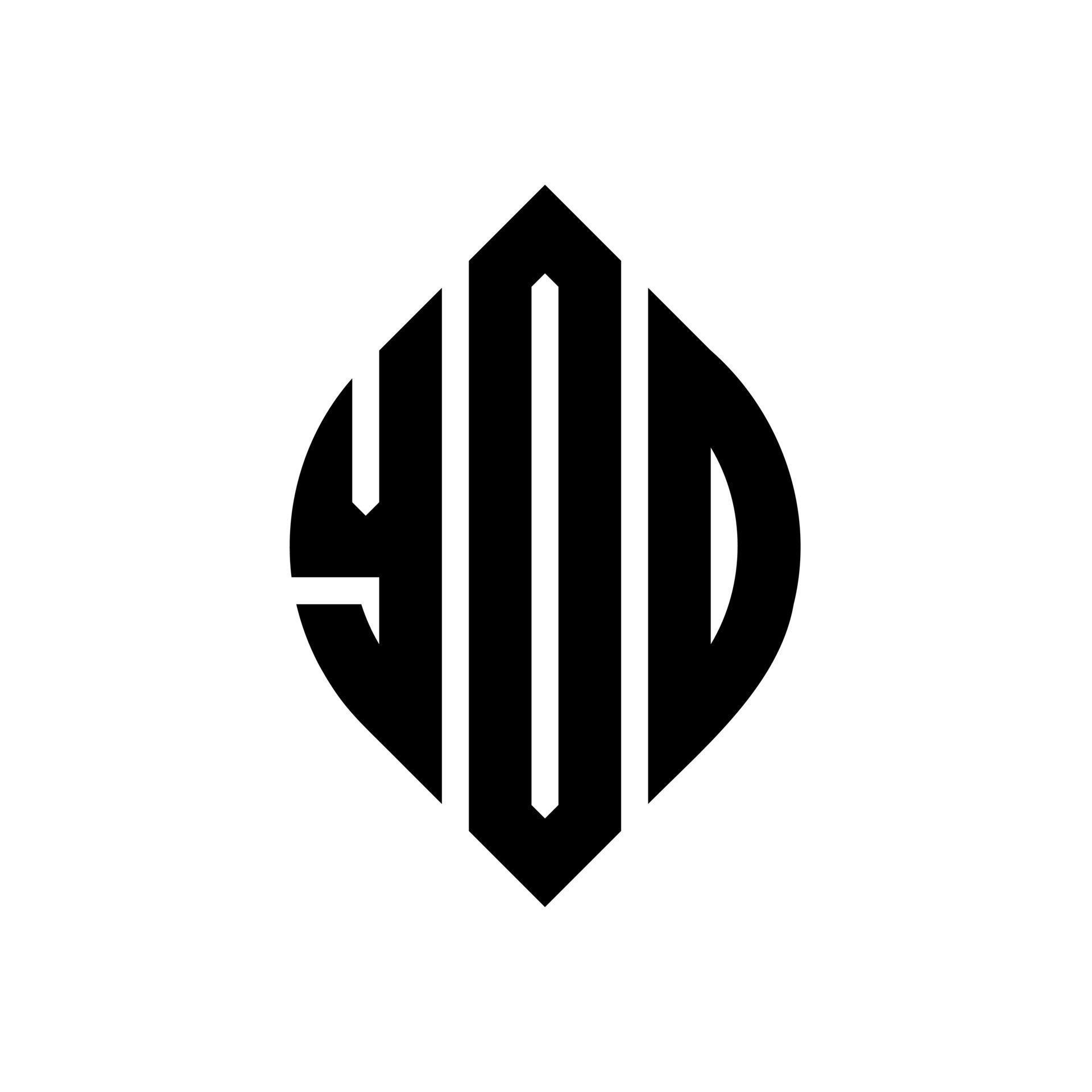 Diseño De Logotipo De Letra Circular Yod Con Forma De Círculo Y Elipse Yod Elipse Letras Con