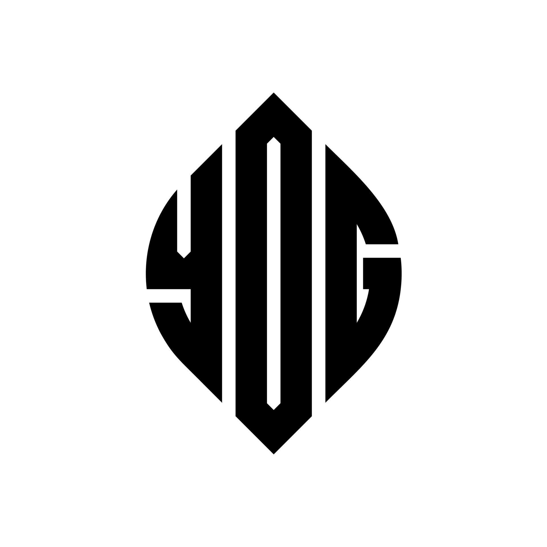 YOG circle letter logo design with circle and ellipse shape. YOG ellipse letters with ...