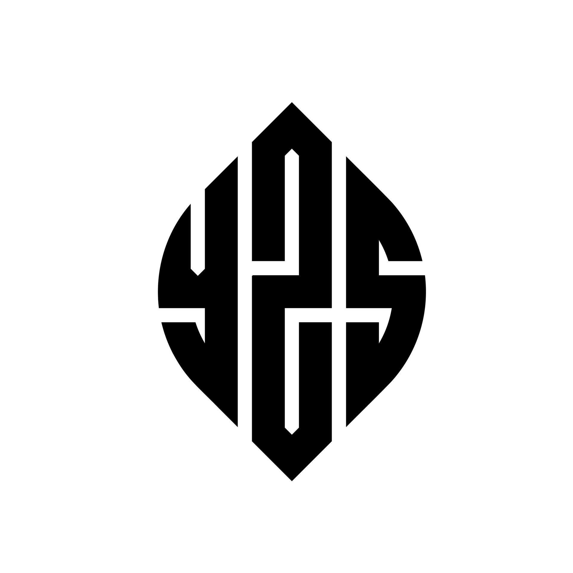 YZS circle letter logo design with circle and ellipse shape. YZS ellipse letters with ...