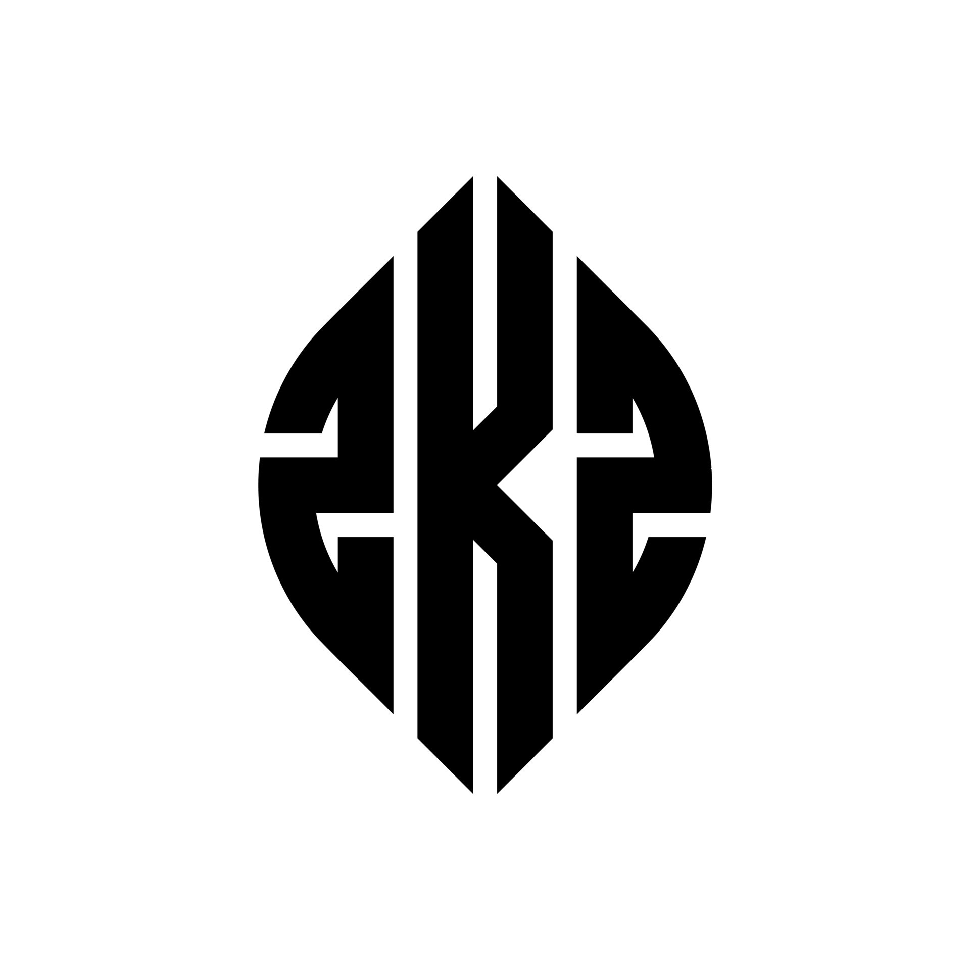 Diseño de logotipo de letra circular zkz con forma de círculo y elipse. letras elipses zkz con ...