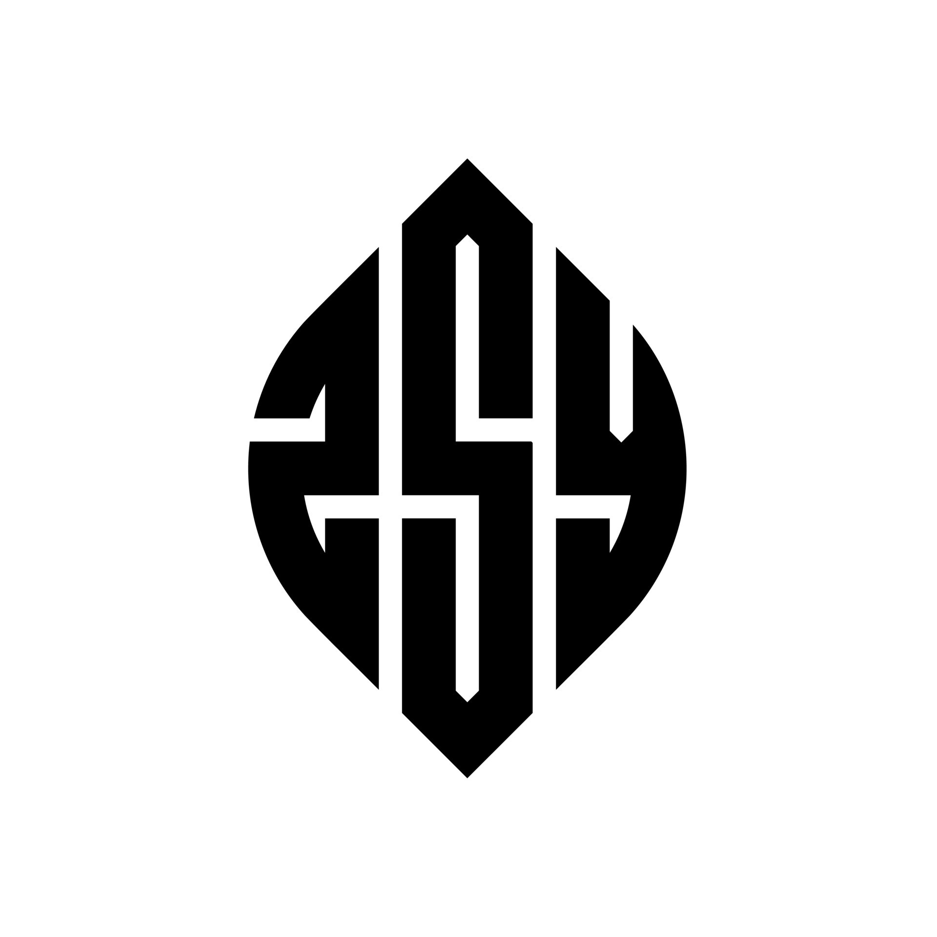 diseño de logotipo de letra de círculo zsy con forma de círculo y elipse. letras elipses zsy con ...