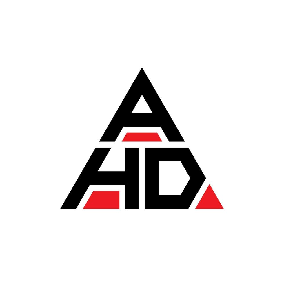 diseño de logotipo de letra triangular ahd con forma de triángulo. monograma de diseño de ...