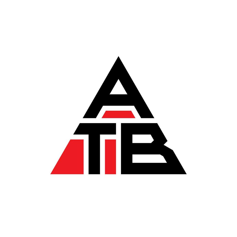 ATB triangle letter logo design with triangle shape. ATB triangle logo design monogram. ATB ...