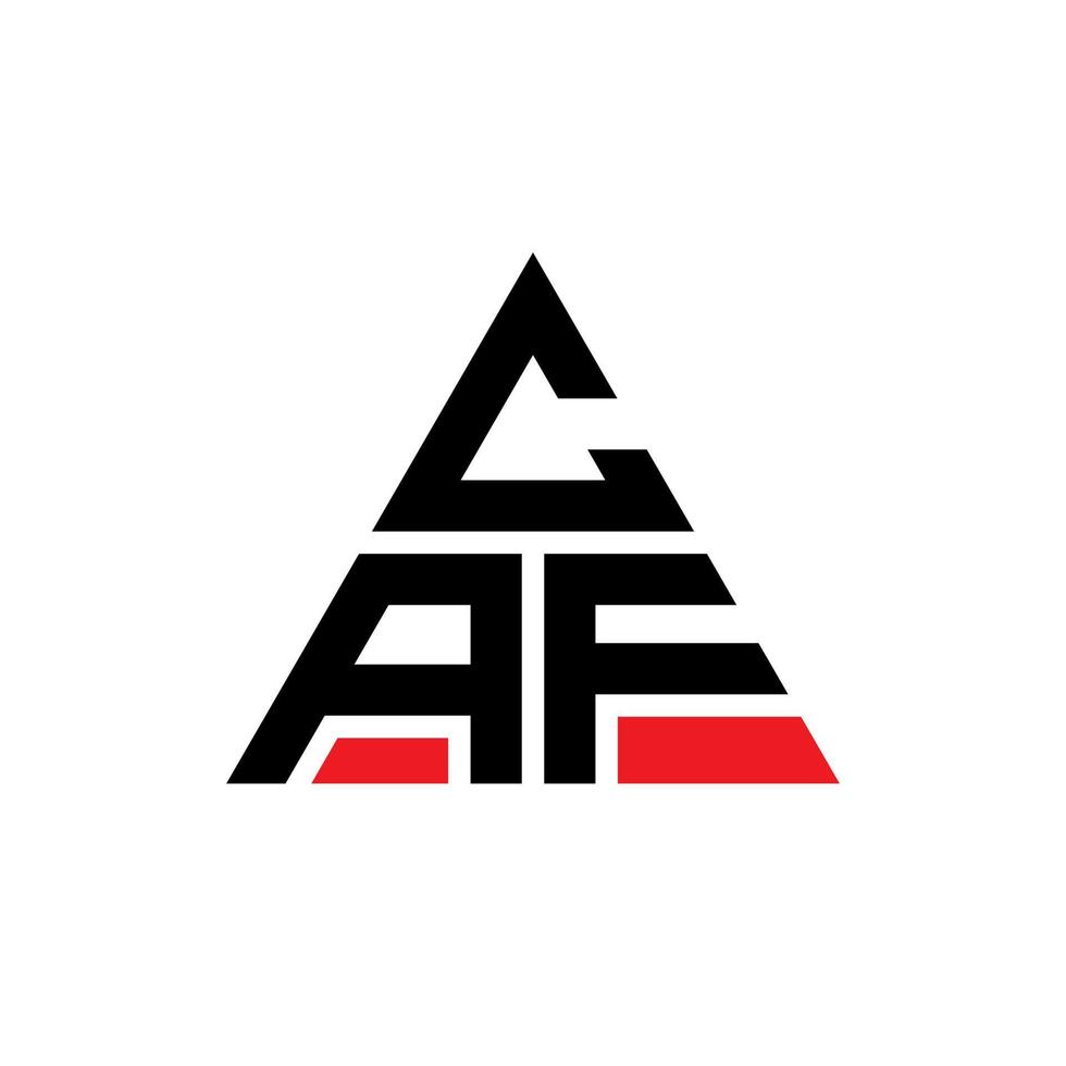 CAF triangle letter logo design with triangle shape. CAF triangle logo design monogram. CAF ...