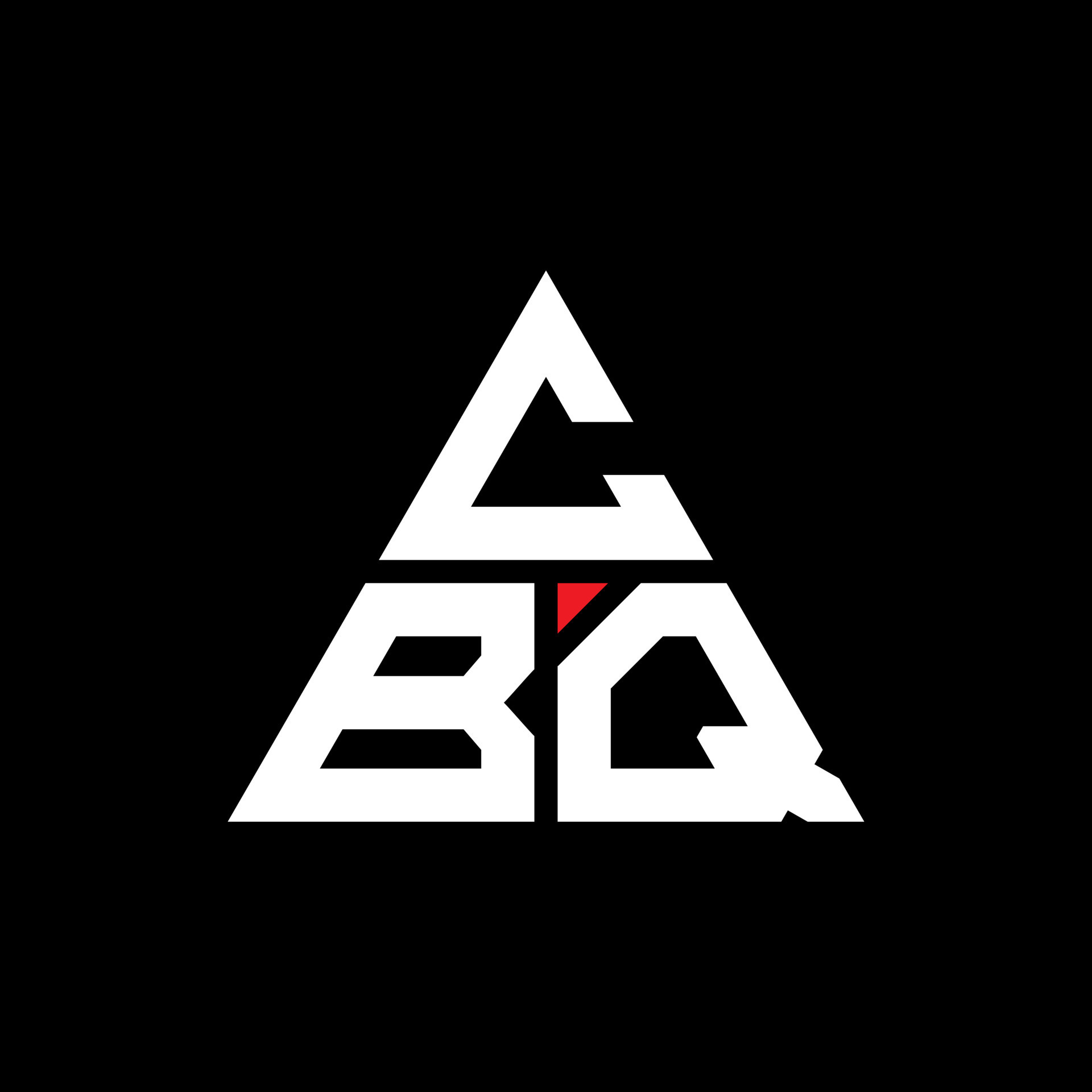 diseño de logotipo de letra triangular cbq con forma de triángulo. monograma de diseño de ...