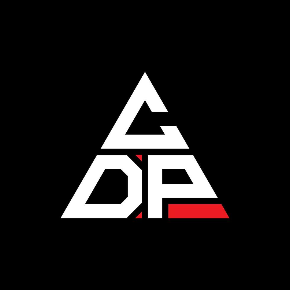 diseño de logotipo de letra triangular cdp con forma de triángulo. monograma de diseño del ...