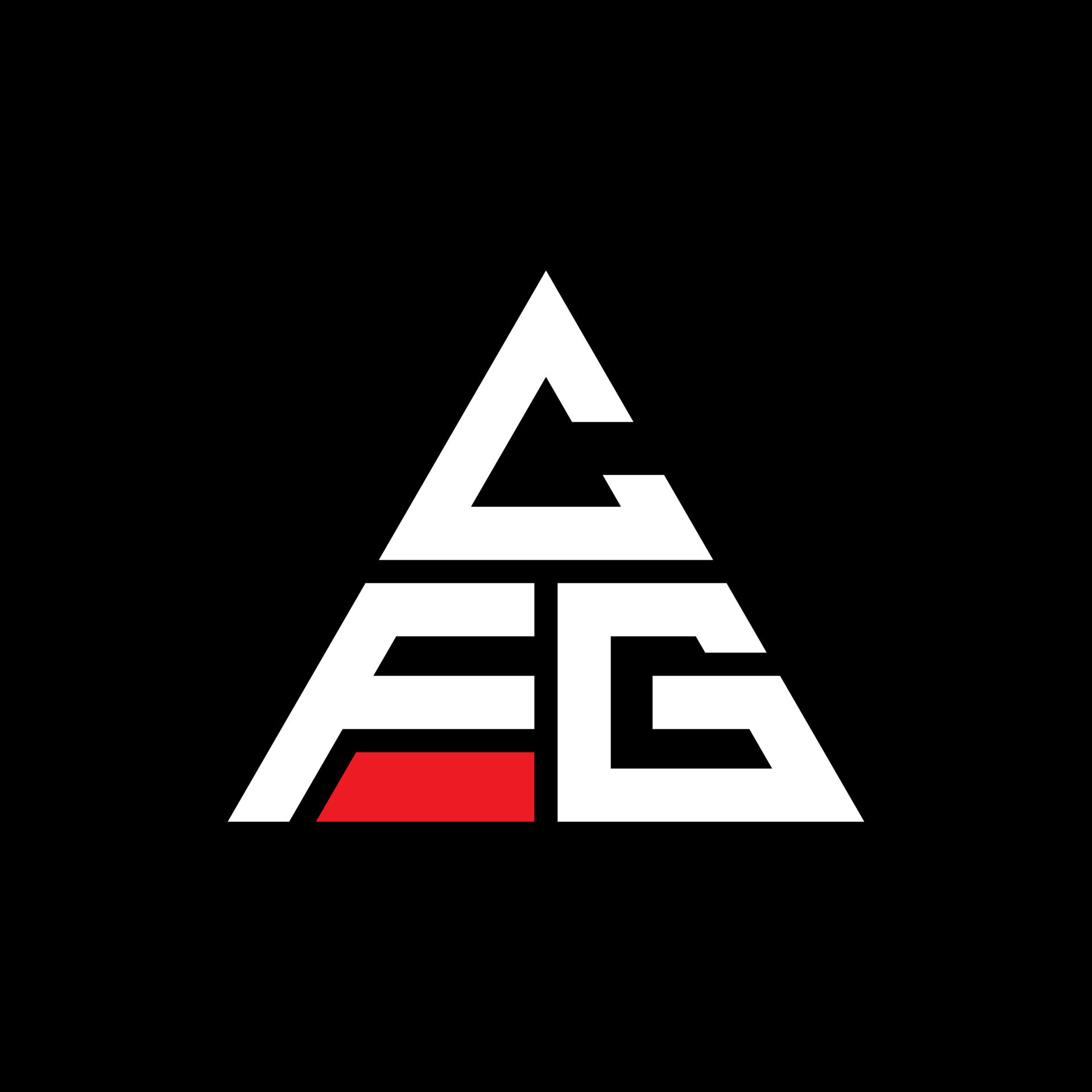 CFG triangle letter logo design with triangle shape. CFG triangle logo design monogram. CFG ...