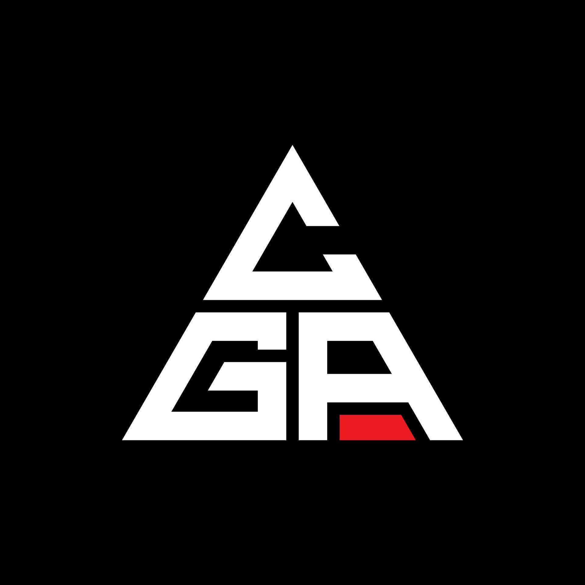 diseño de logotipo de letra triangular cga con forma de triángulo. monograma de diseño de ...