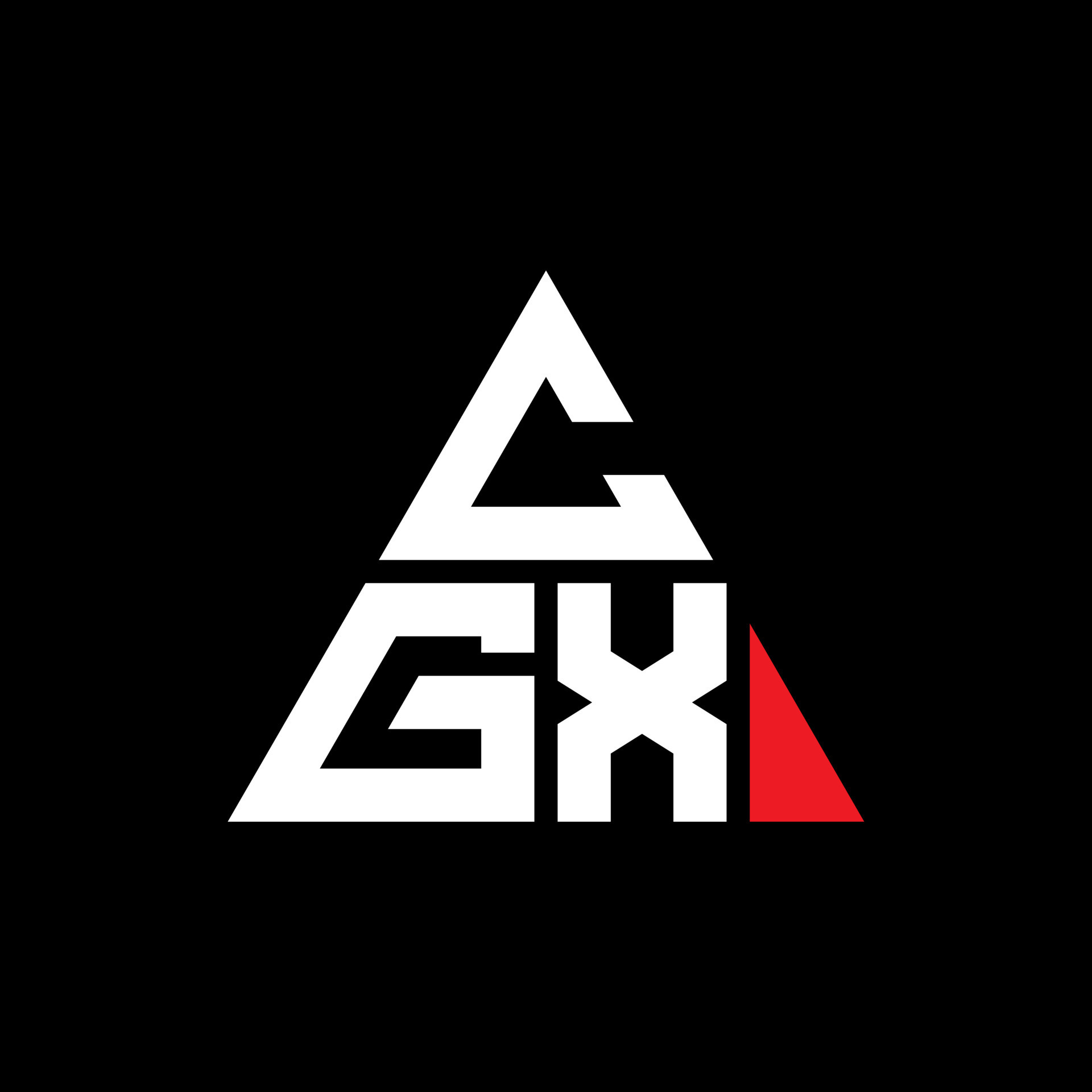 CGX triangle letter logo design with triangle shape. CGX triangle logo ...