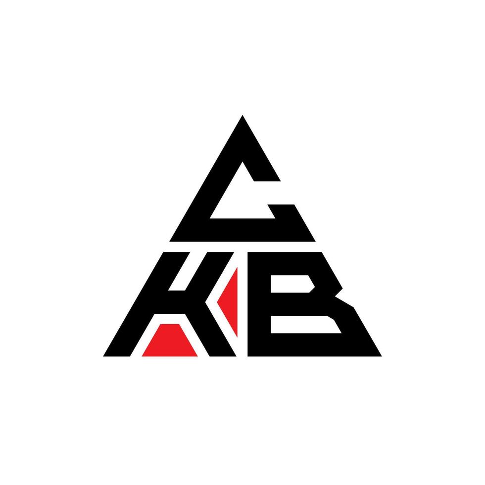 Diseño de logotipo de letra triangular ckb con forma de triángulo. monograma de diseño de ...