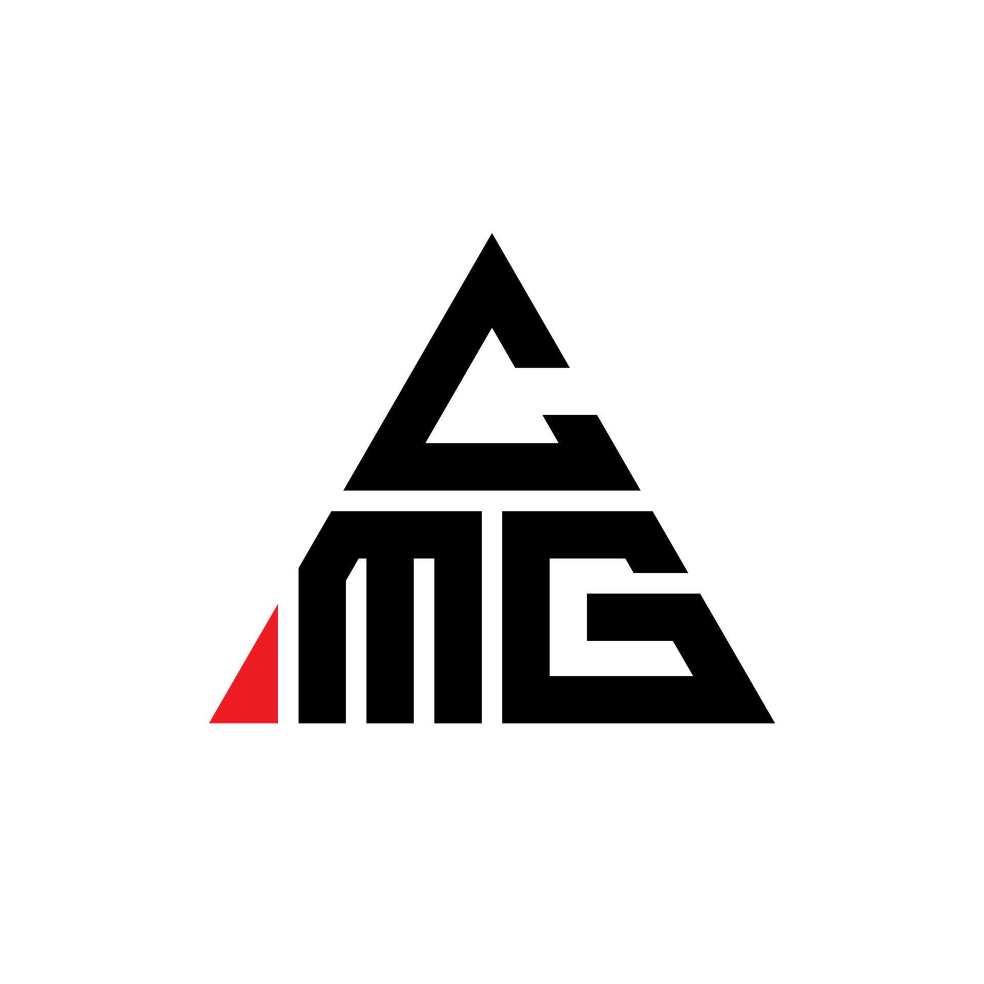 CMG triangle letter logo design with triangle shape. CMG triangle logo design monogram. CMG ...