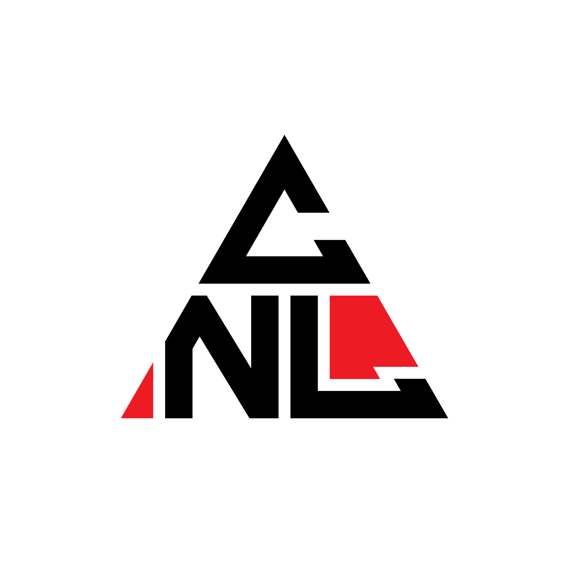 cnl diseño de logotipo de letra triangular con forma de triángulo. monograma de diseño del ...