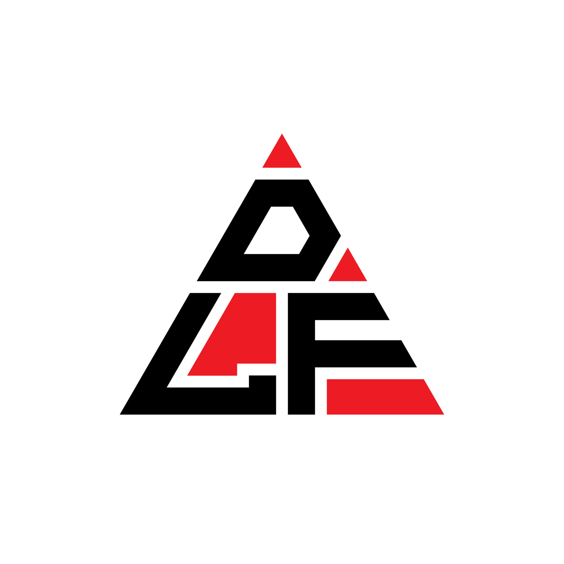 diseño de logotipo de letra de triángulo dlf con forma de triángulo. monograma de diseño de ...