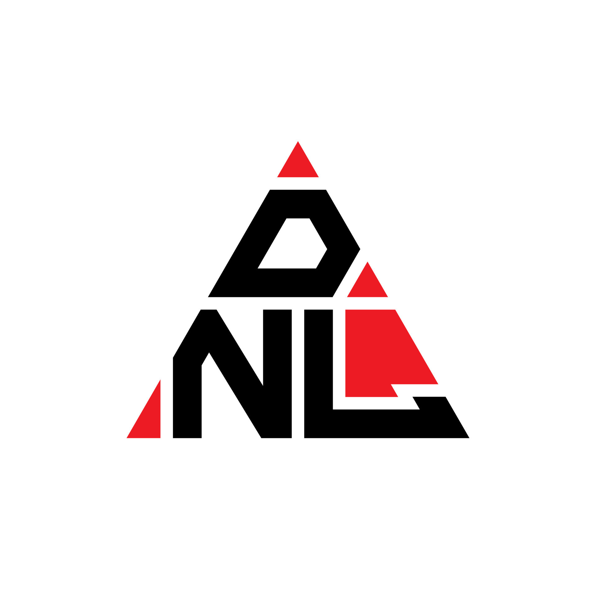 diseño de logotipo de letra de triángulo dnl con forma de triángulo. monograma de diseño de ...