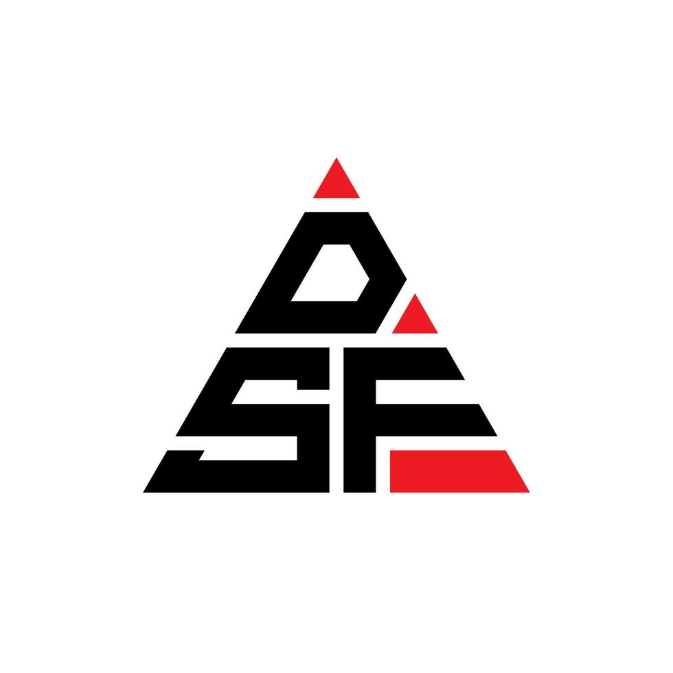 DSF triangle letter logo design with triangle shape. DSF triangle logo ...