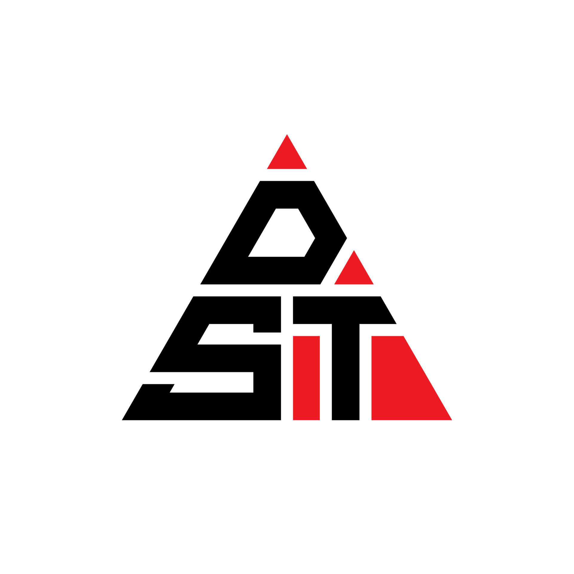 DST triangle letter logo design with triangle shape. DST triangle logo ...