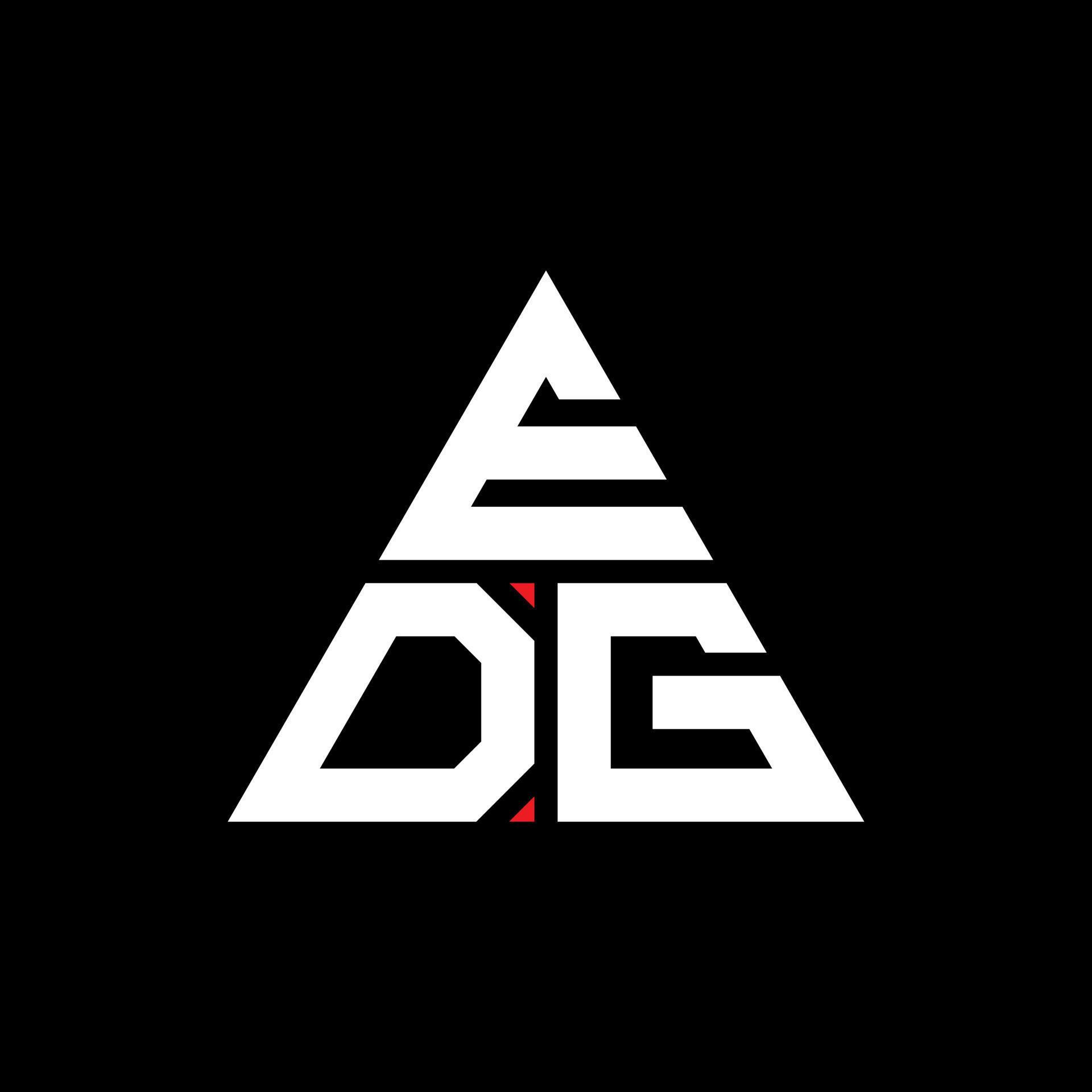 EDG triangle letter logo design with triangle shape. EDG triangle logo design monogram. EDG ...