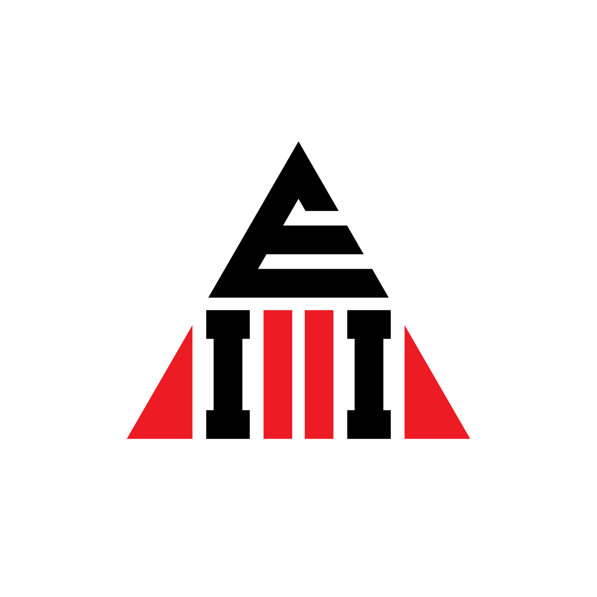 diseño de logotipo de letra triangular eii con forma de triángulo. monograma de diseño del ...