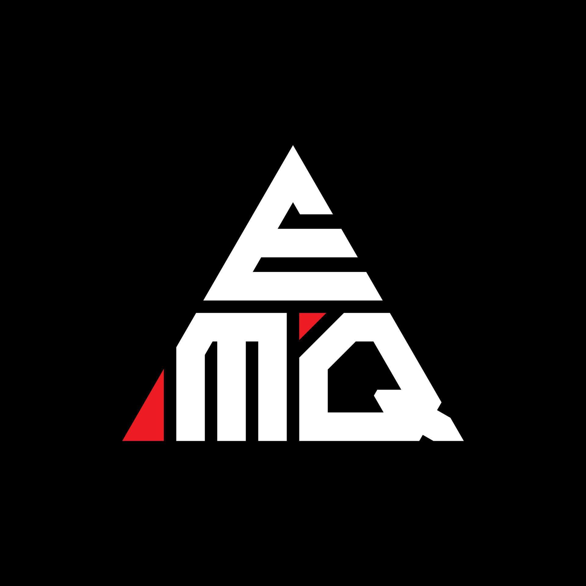 diseño de logotipo de letra triangular emq con forma de triángulo. monograma de diseño de ...