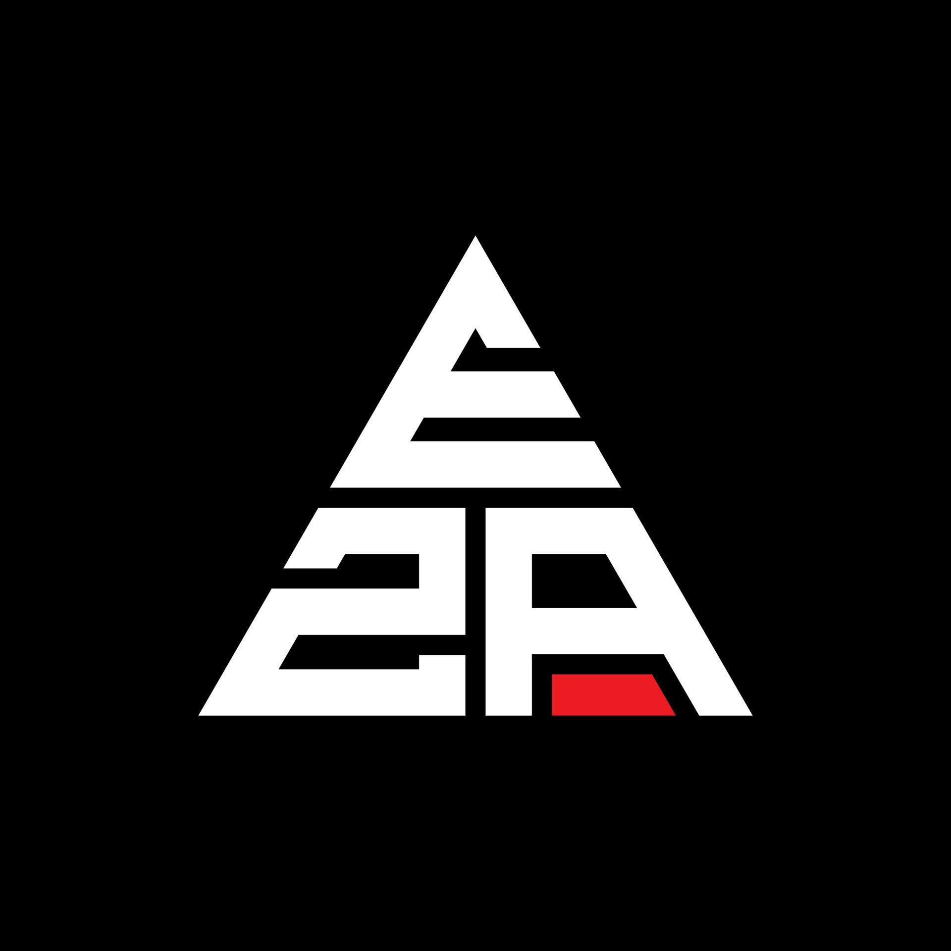 EZA triangle letter logo design with triangle shape. EZA triangle logo design monogram. EZA ...