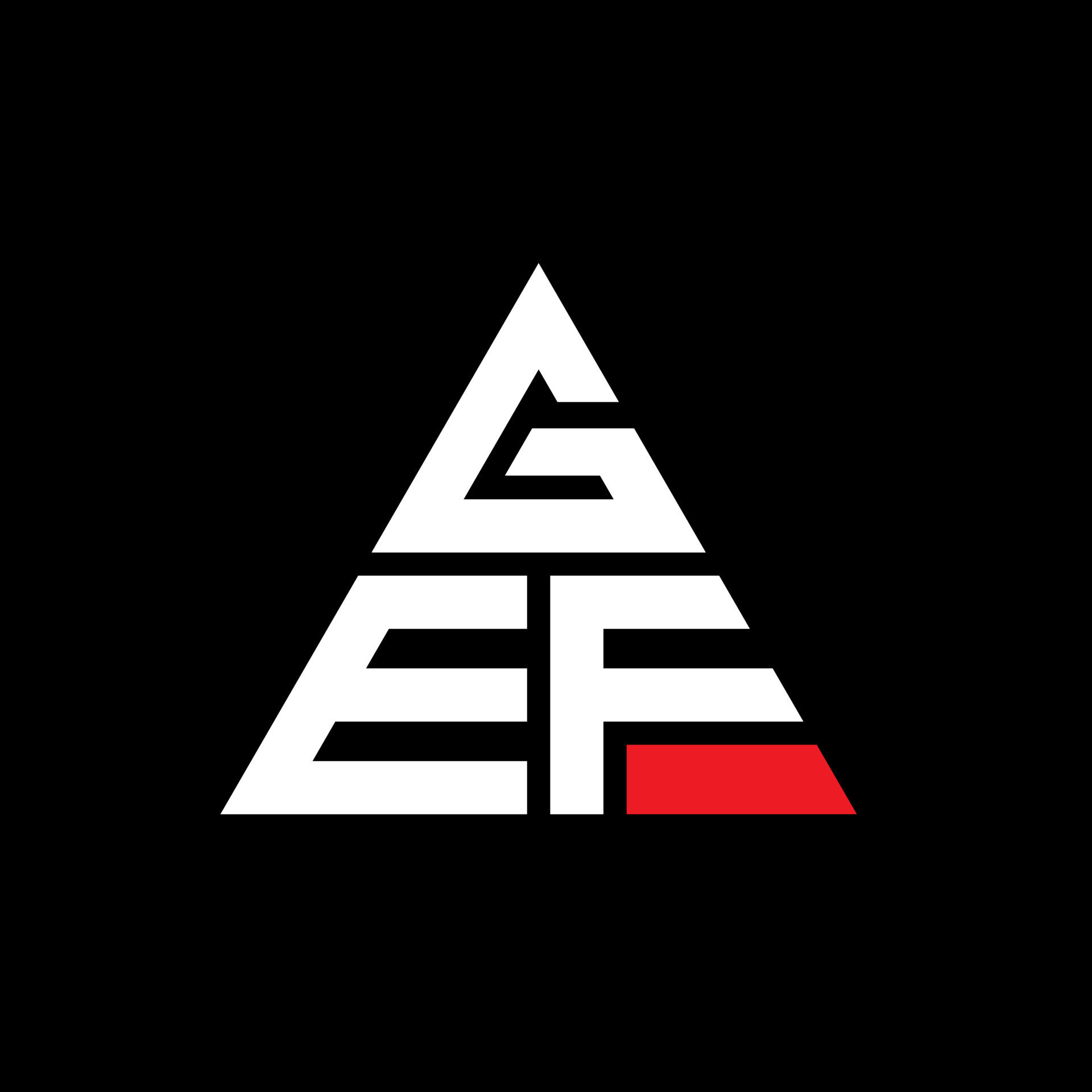 Gef Triangle Letter Logo Design With Triangle Shape Gef Triangle Logo Design Monogram Gef