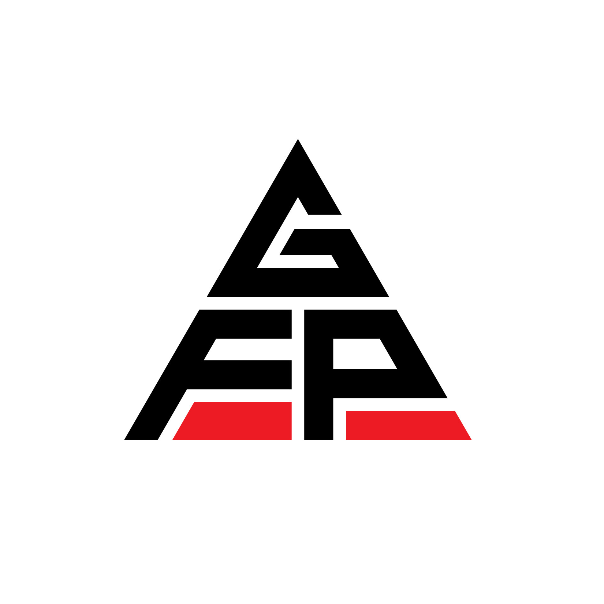 GFP triangle letter logo design with triangle shape. GFP triangle logo ...