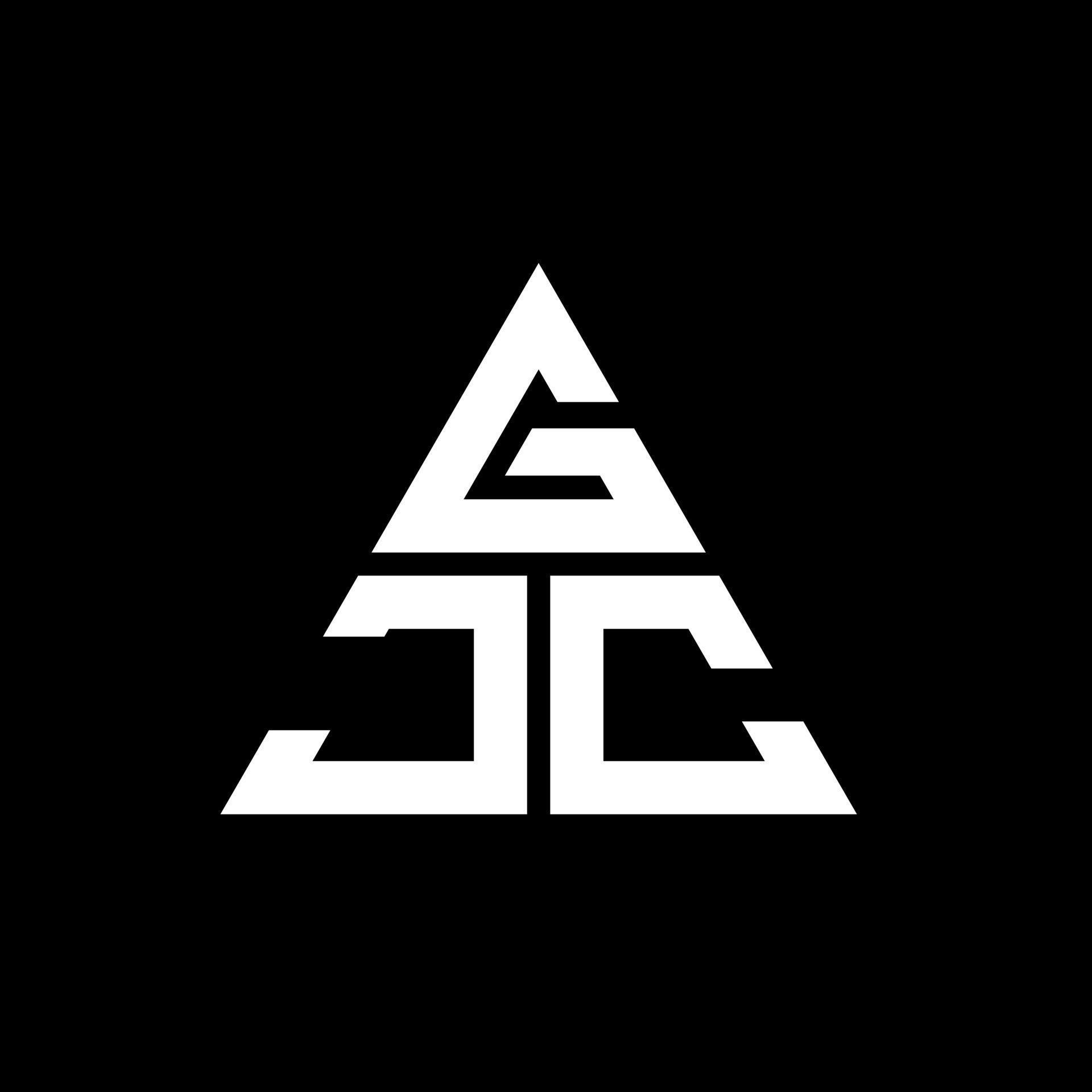 GJC triangle letter logo design with triangle shape. GJC triangle logo design monogram. GJC ...