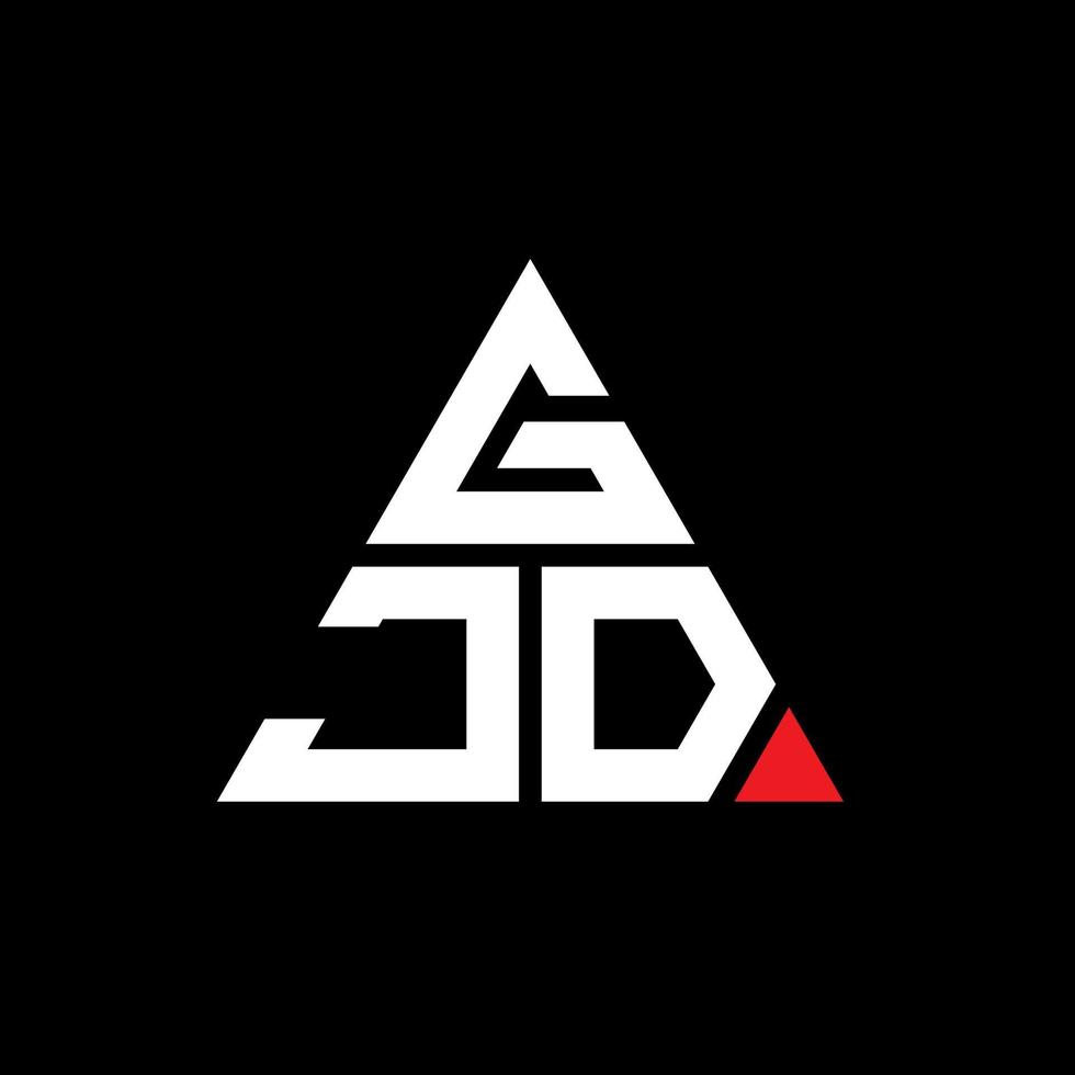 diseño de logotipo de letra triangular gjd con forma de triángulo. monograma de diseño del ...