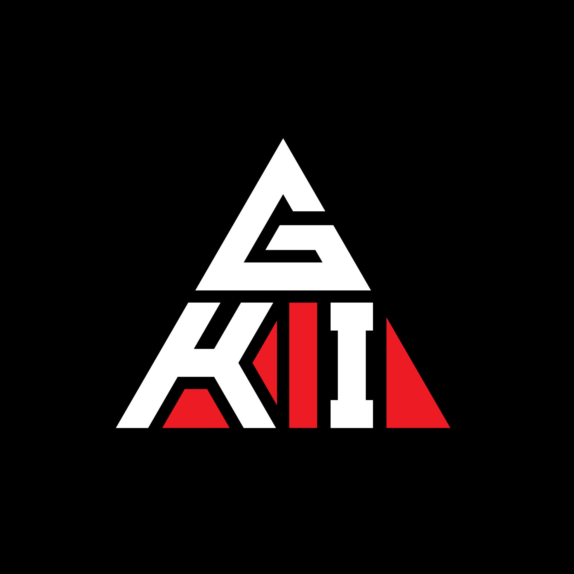 Gki Triangle Letter Logo Design With Triangle Shape Gki Triangle Logo Design Monogram Gki