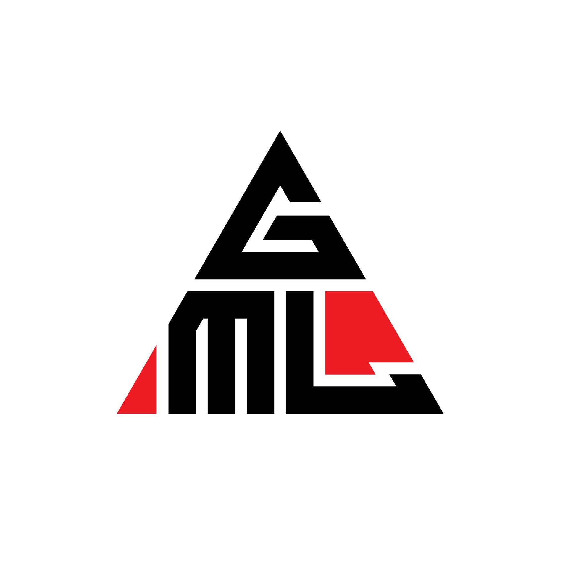 Gml Triangle Letter Logo Design With Triangle Shape Gml Triangle Logo