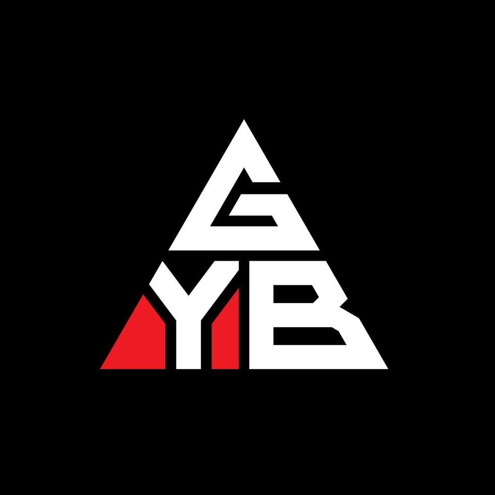 GYB triangle letter logo design with triangle shape. GYB triangle logo design monogram. GYB ...