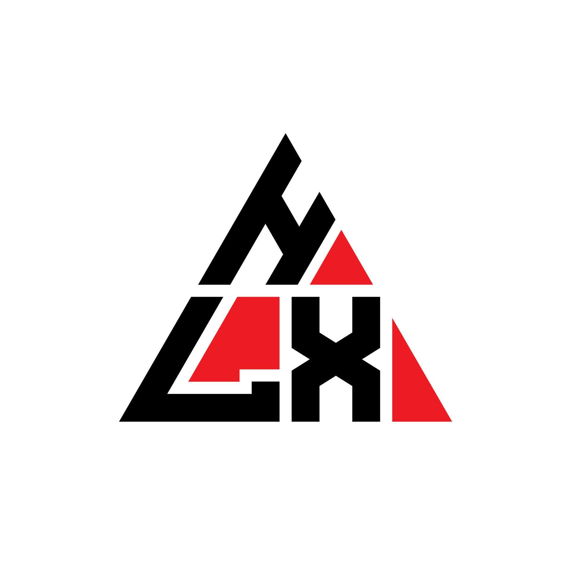 HLX triangle letter logo design with triangle shape. HLX triangle logo design monogram. HLX ...