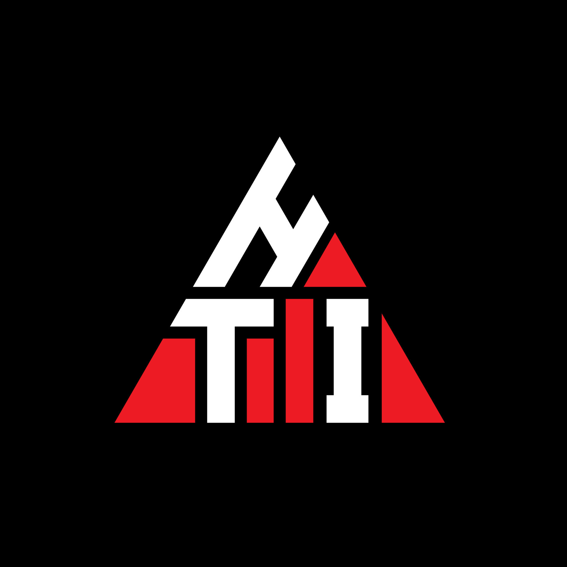 HTI triangle letter logo design with triangle shape. HTI triangle logo ...