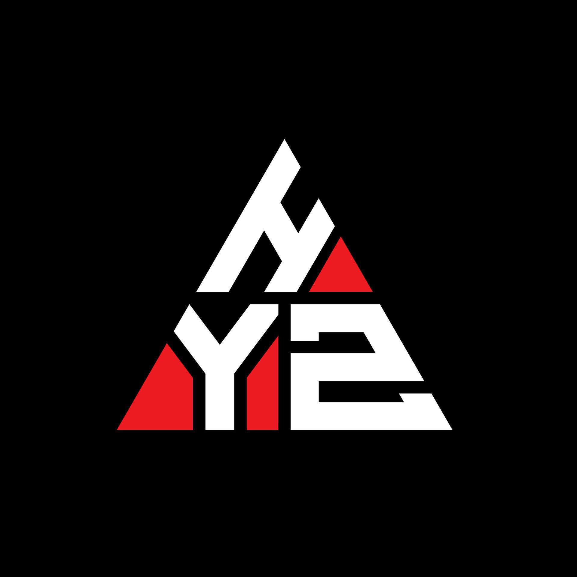 HYZ triangle letter logo design with triangle shape. HYZ triangle logo design monogram. HYZ ...
